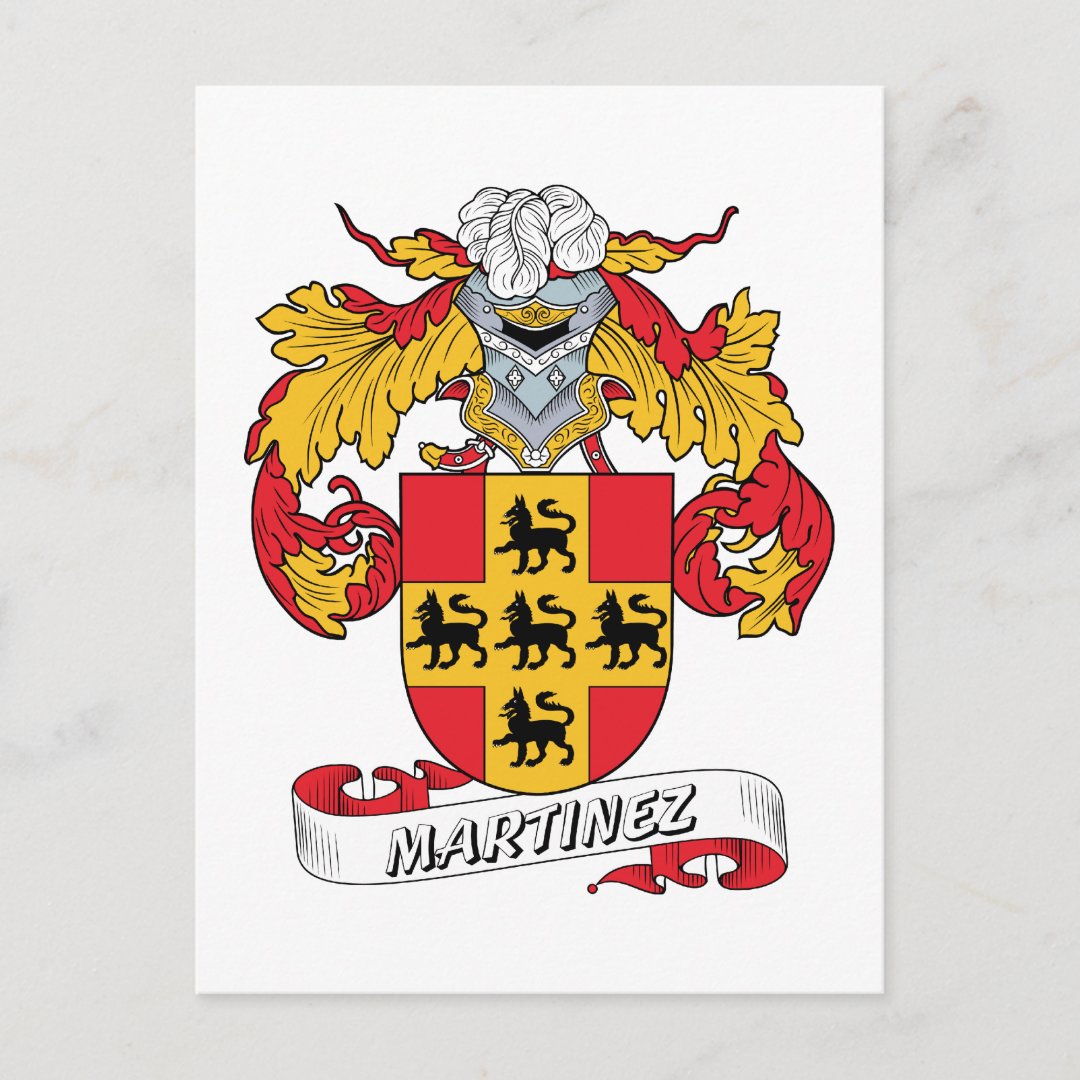 Martinez Family Crest Postcard | Zazzle