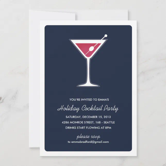 Martini Cocktail Party Invitation | Zazzle