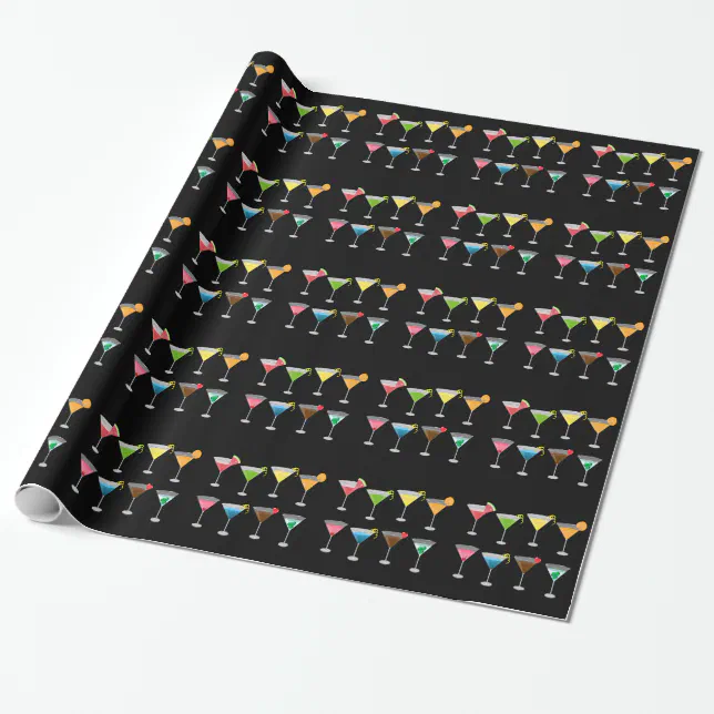 Martini Cocktails Art Wrapping Paper | Zazzle