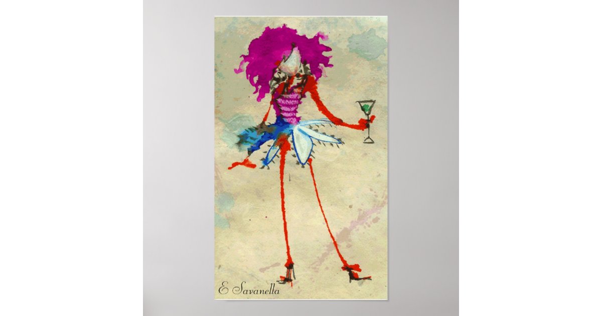 martini girl poster | Zazzle