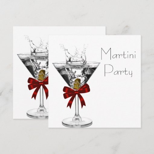 Martini Glass Martini Party Invitations | Zazzle