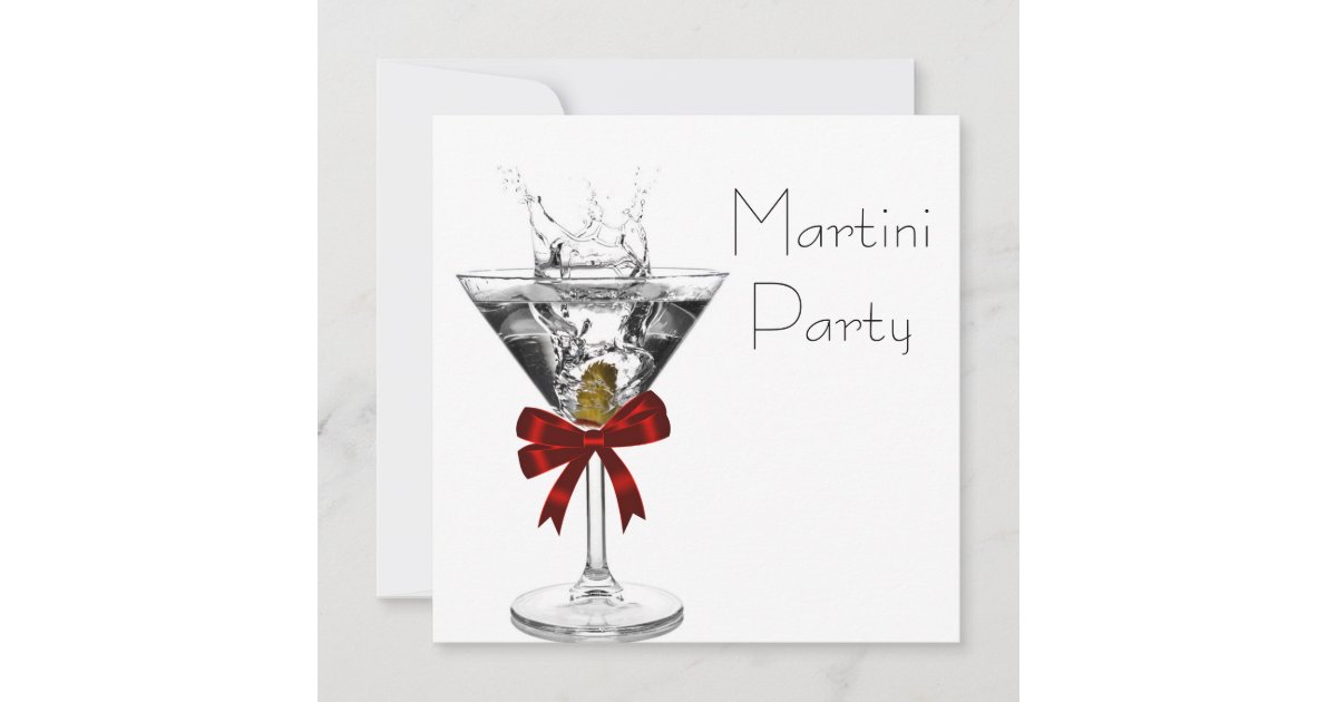 Martini Glass Martini Party Invitations | Zazzle