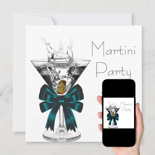 Martini Glass Martini Party Invitations | Zazzle