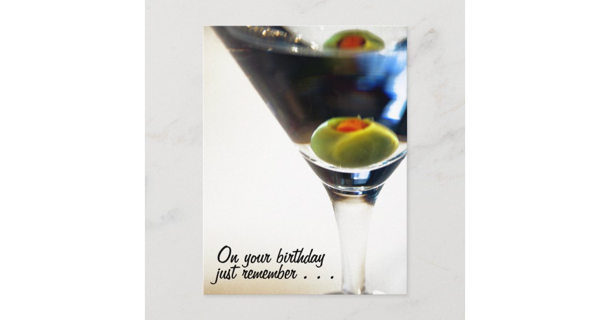 Martini time! postcard | Zazzle