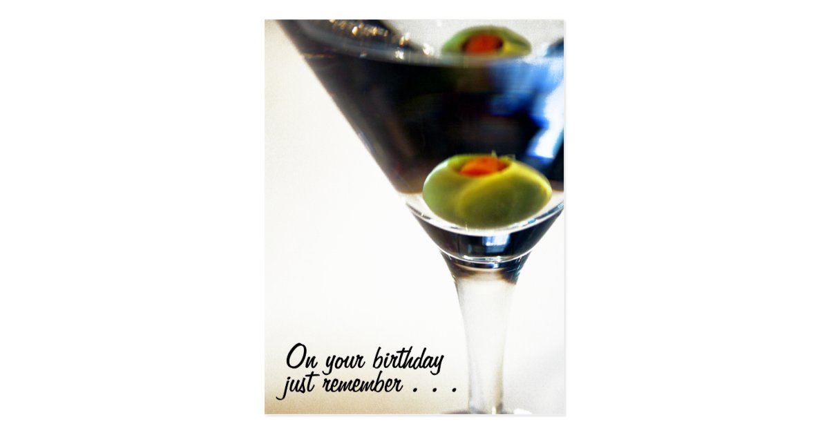 Martini time! postcard | Zazzle.com