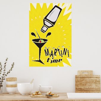 Martini Time Poster | Zazzle
