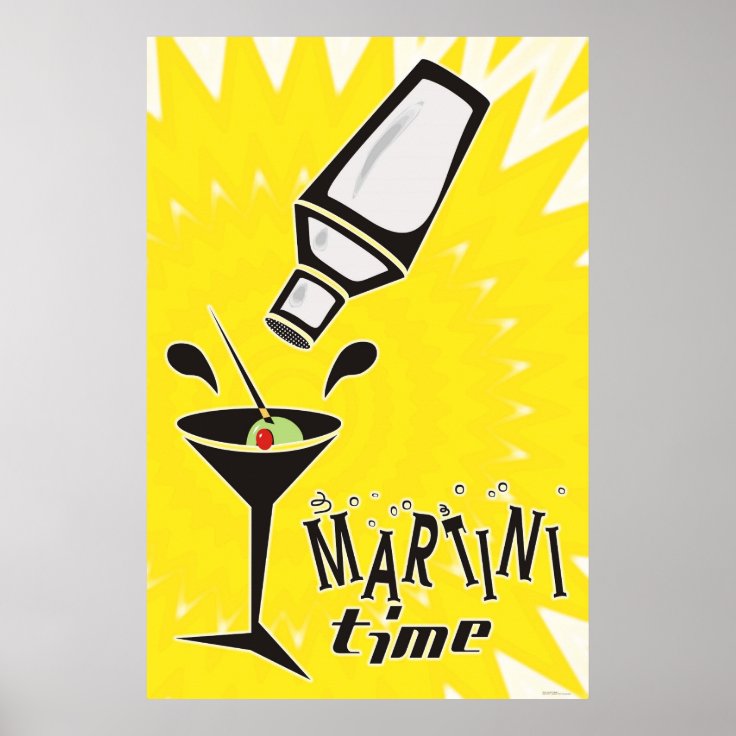 Martini Time Poster | Zazzle
