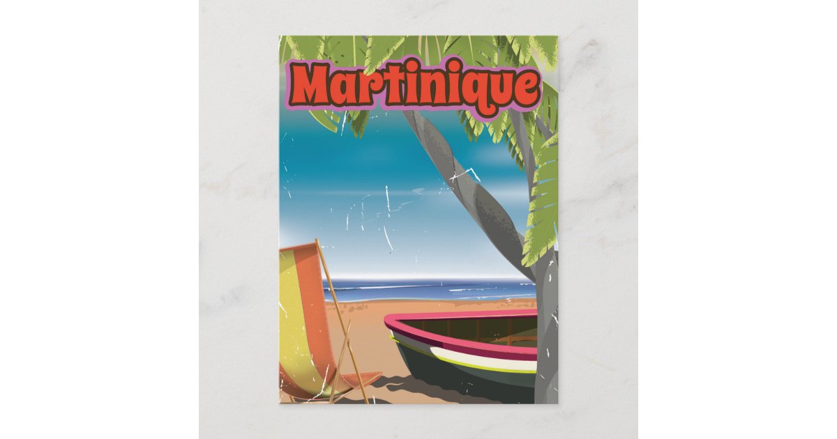 Martinique Vintage travel poster Postcard | Zazzle