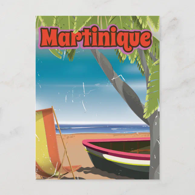 Martinique Vintage travel poster Postcard | Zazzle