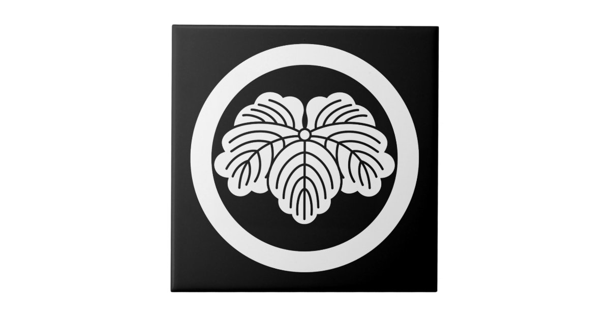 Maru ni tsuta (Tamon Kamon style) Ceramic Tile | Zazzle