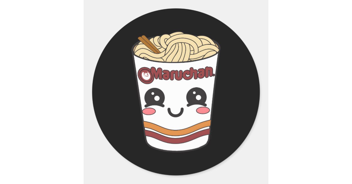 Maruchan Ra Noodle Cup Face Classic Round Sticker | Zazzle