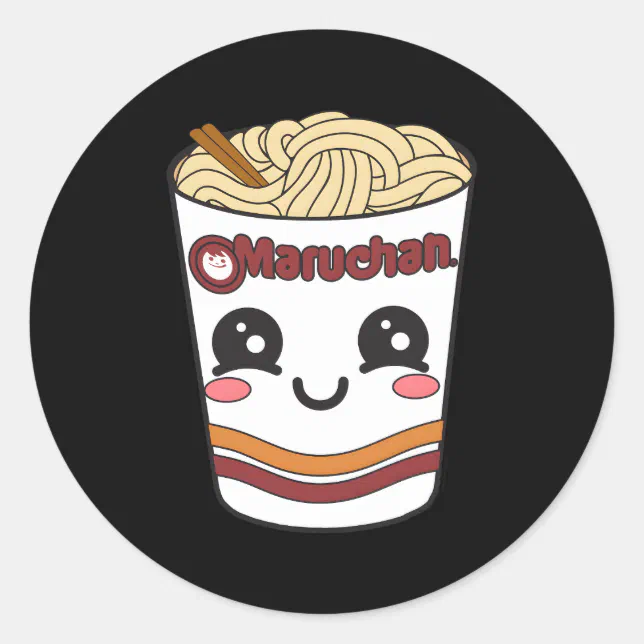 Maruchan Ra Noodle Cup Face Classic Round Sticker | Zazzle