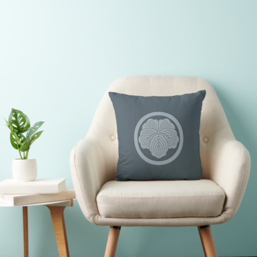 Maruni Tsuta & Agehacho Japanese Mon Family Crests Throw Pillow | Zazzle