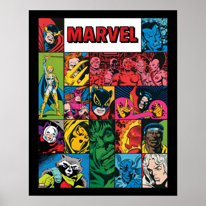 Marvel Comics Hero Collage Poster | Zazzle.com