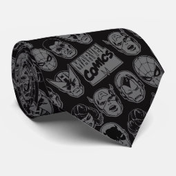 Marvel Comics Hero Head Pattern Neck Tie | Zazzle