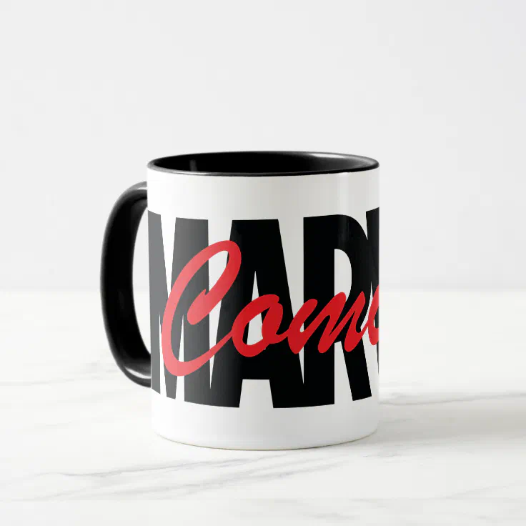 Marvel Comics Overlapped Cursive Logo Mug | Zazzle