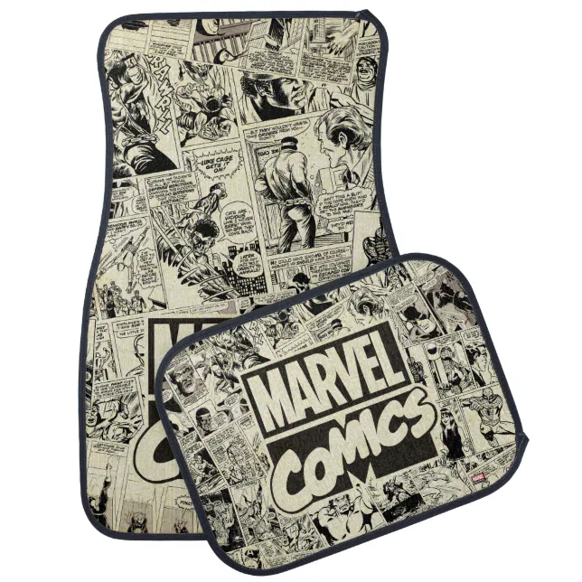 Marvel Comics Pages Pattern Car Floor Mat | Zazzle