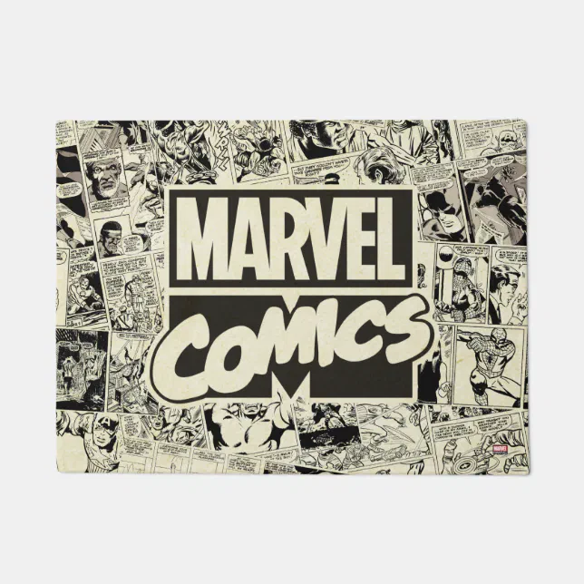 Marvel Comics Pages Pattern Doormat | Zazzle