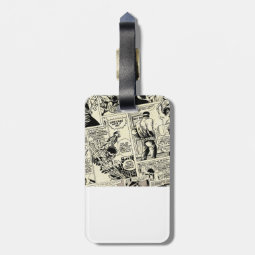 Marvel Comics Pages Pattern Luggage Tag | Zazzle