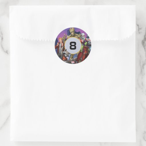 Marvel | Guardians of the Galaxy - Birthday Classic Round Sticker | Zazzle