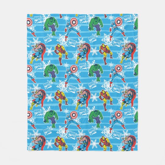 Marvel Hero Snowflake Pattern Fleece Blanket | Zazzle.com