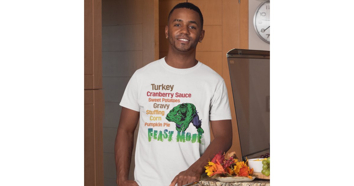 Marvel | Hulk Thanksgiving Feast Mode T-Shirt | Zazzle