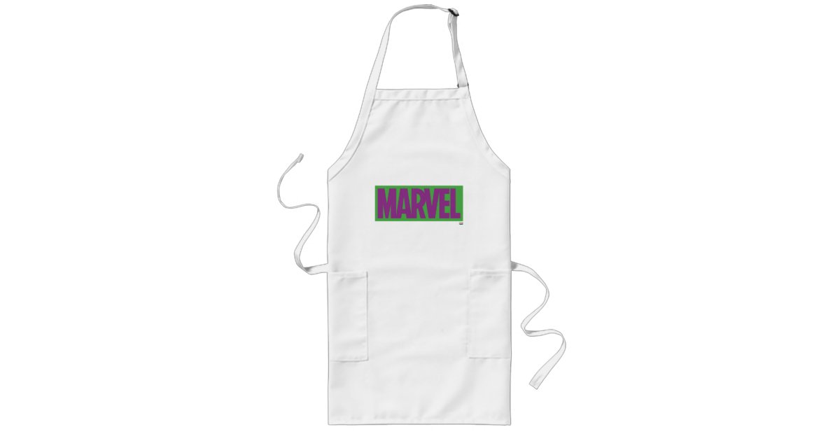 Marvel Logo Hulk Style Long Apron | Zazzle