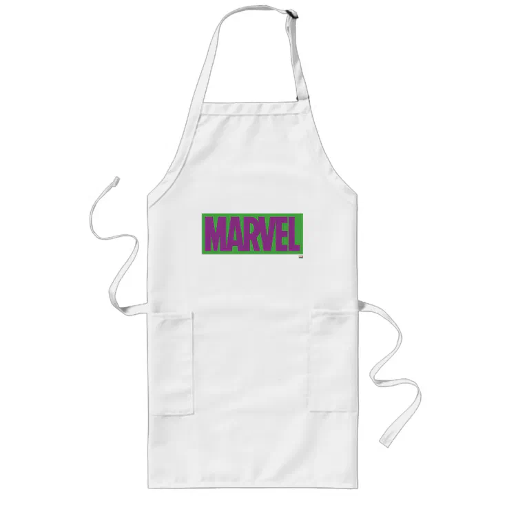 Marvel Logo Hulk Style Long Apron | Zazzle
