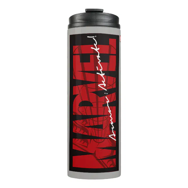 Marvel Logo With Iron Man Blaster Inside Thermal Tumbler | Zazzle