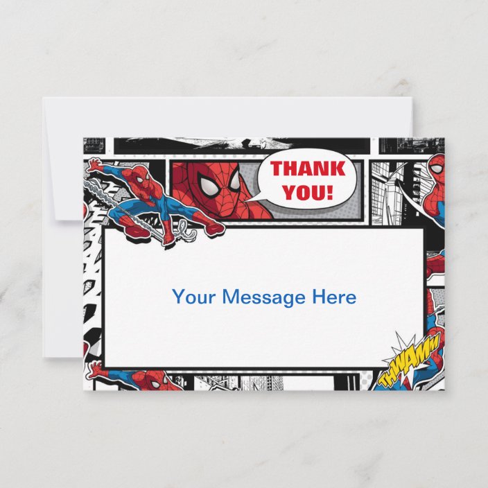 Marvel | Spiderman - Birthday Thank You Card | Zazzle.com
