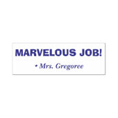 "MARVELOUS JOB!" Acknowledgement Rubber Stamp | Zazzle