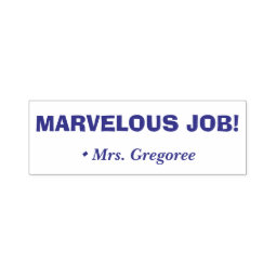 "MARVELOUS JOB!" Acknowledgement Rubber Stamp | Zazzle