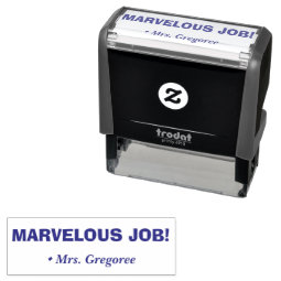 "MARVELOUS JOB!" Acknowledgement Rubber Stamp | Zazzle