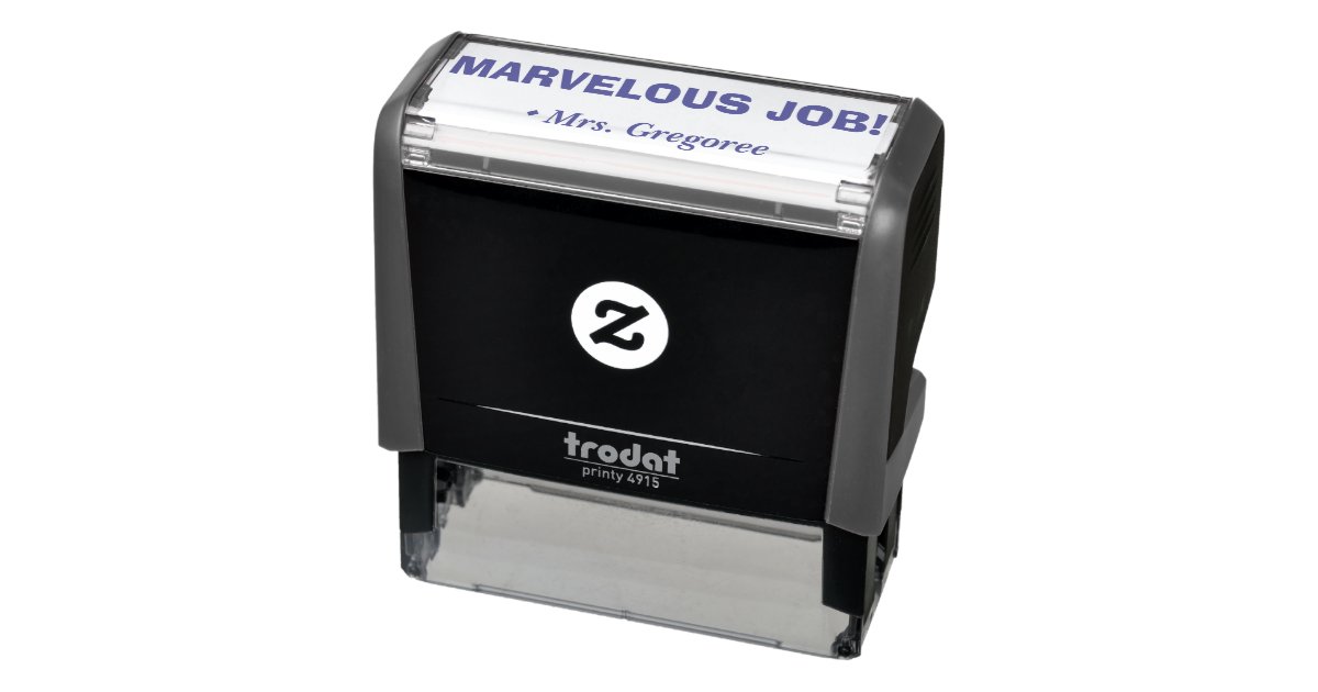 "MARVELOUS JOB!" Acknowledgement Rubber Stamp | Zazzle
