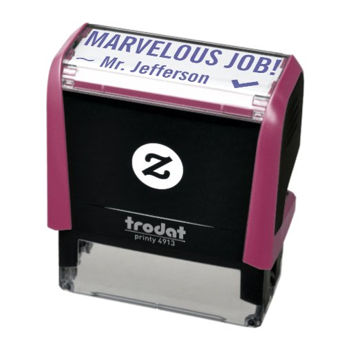 "MARVELOUS JOB!" Acknowledgement Rubber Stamp | Zazzle