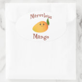 Marvelous Mango Oval Sticker | Zazzle
