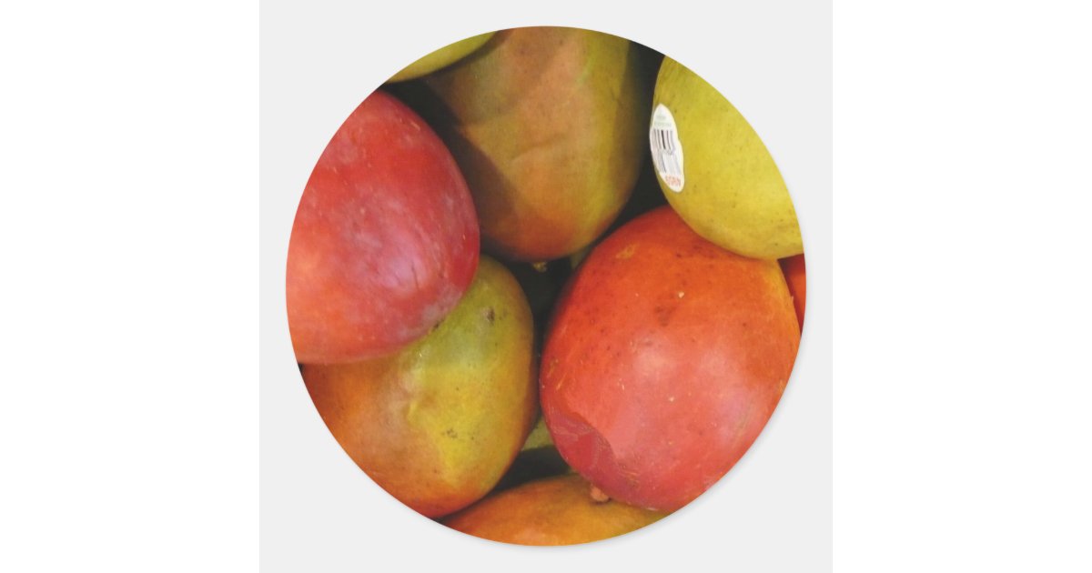 Marvelous mangoes classic round sticker | Zazzle