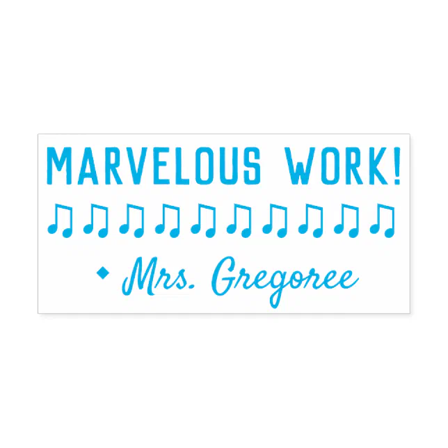 "MARVELOUS WORK!" Acknowledgement Rubber Stamp | Zazzle