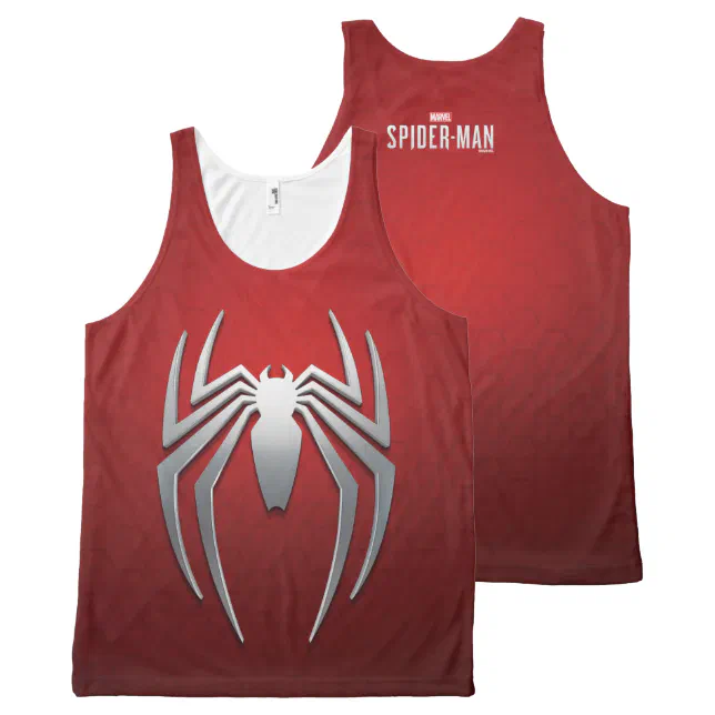 Marvel's Spider-Man | Metal Spider Emblem All-Over-Print Tank Top | Zazzle