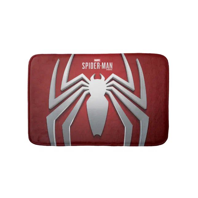 Marvel's Spider-Man | Metal Spider Emblem Bath Mat | Zazzle