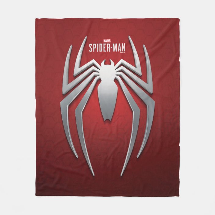 Marvel's Spider-Man | Metal Spider Emblem Fleece Blanket | Zazzle.com