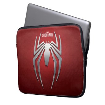 Marvel's Spider-Man | Metal Spider Emblem Laptop Sleeve | Zazzle