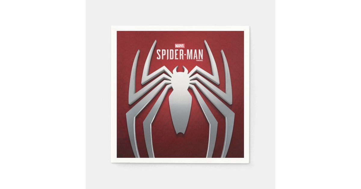 Marvel's Spider-Man | Metal Spider Emblem Napkins | Zazzle