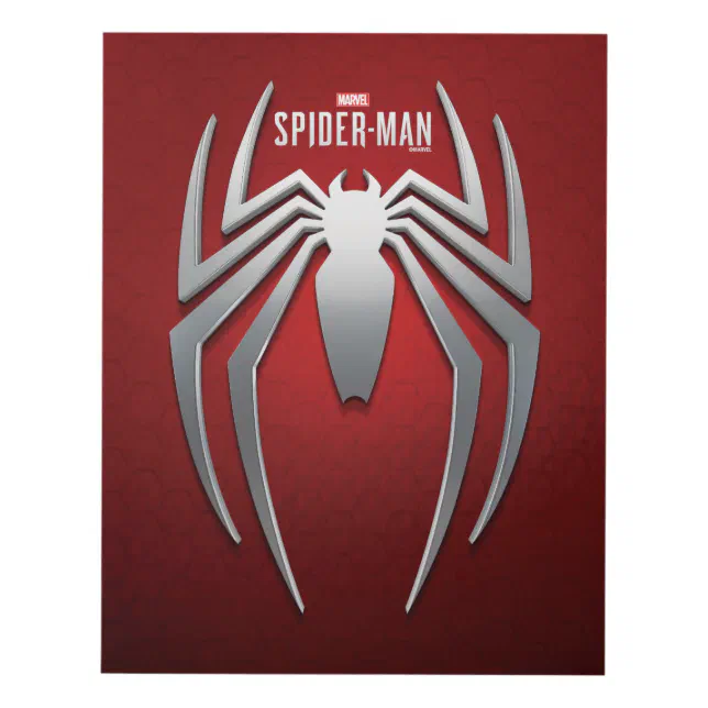 Marvel's Spider-Man | Metal Spider Emblem Panel Wall Art | Zazzle