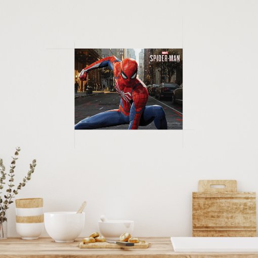 Marvel's Spider-Man | Three Point Landing Poster | Zazzle