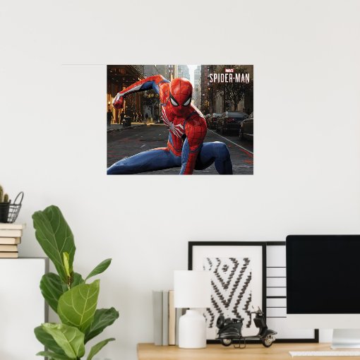 Marvel's Spider-Man | Three Point Landing Poster | Zazzle