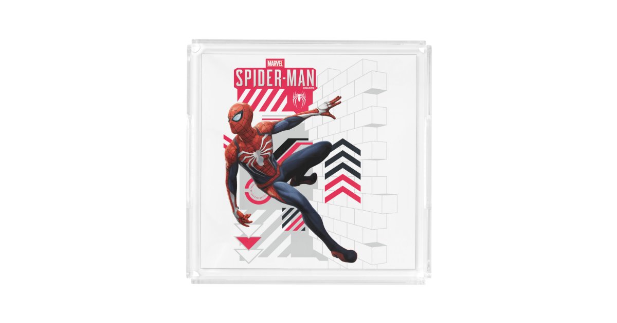Marvel's Spider-Man | Wall Crawl Name Graphic Acrylic Tray | Zazzle