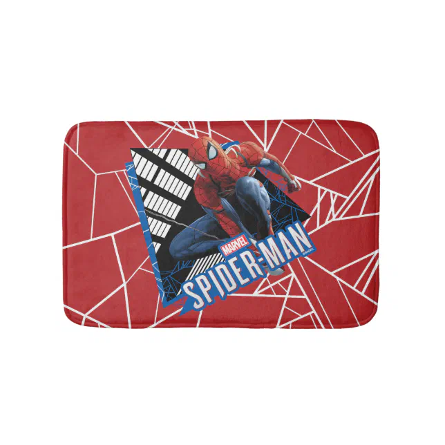 Marvel's Spider-Man | Web Swing Name Graphic Bath Mat | Zazzle