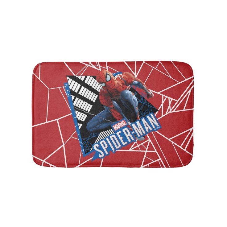 Marvel's Spider-Man | Web Swing Name Graphic Bath Mat | Zazzle