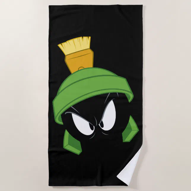 MARVIN THE MARTIAN™ Angry Face Beach Towel | Zazzle